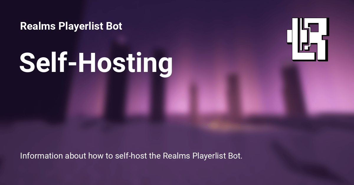 Self-Hosting - Realms Playerlist Bot